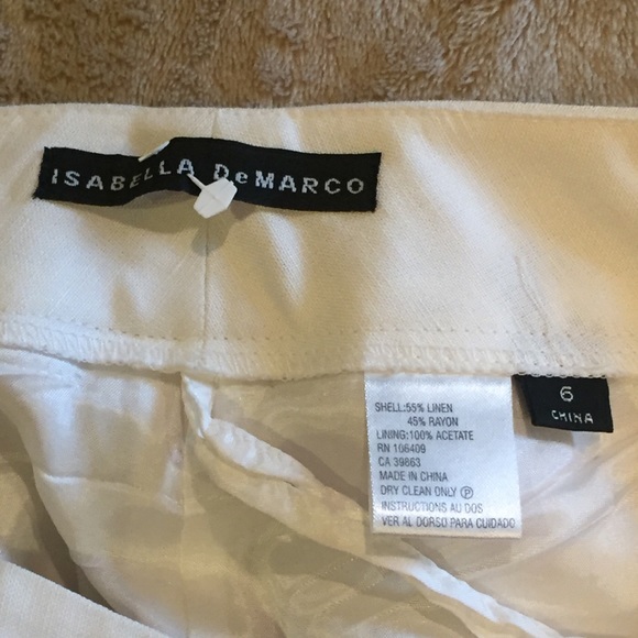 Isabella Demarco | Pants & Jumpsuits | Isabella Demarco White Pants ...